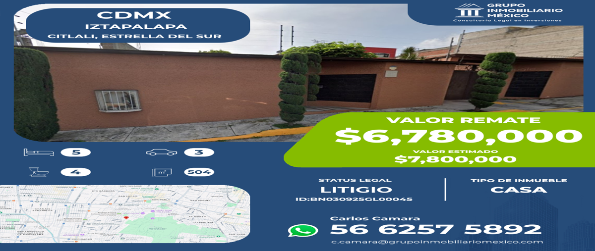Se vende casa Citlali, Estrella del Sur, Iztapalapa, 09820 Ciudad de ...